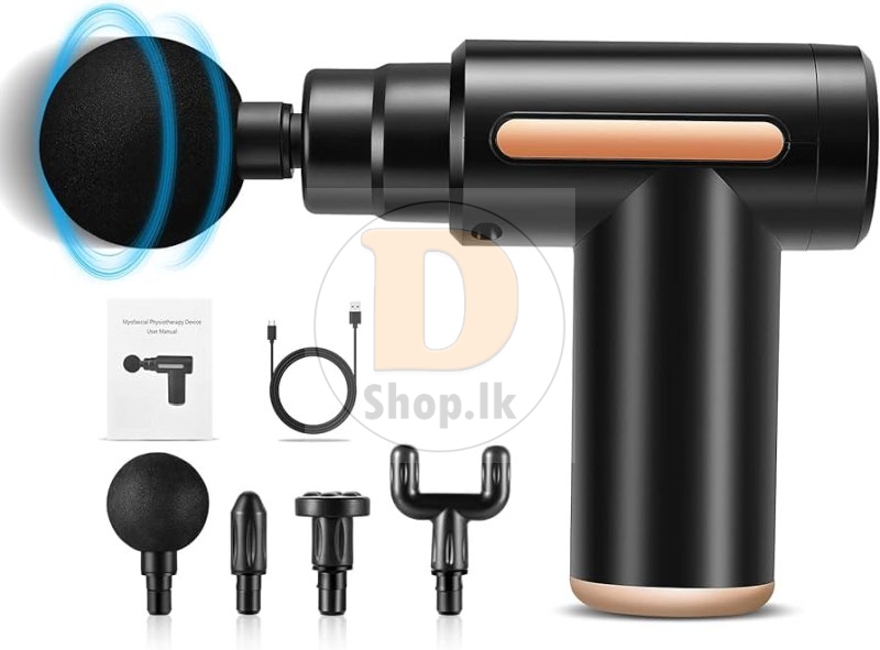 Professional Compact Power Massage Gun - 4 Heads Vibration Massager